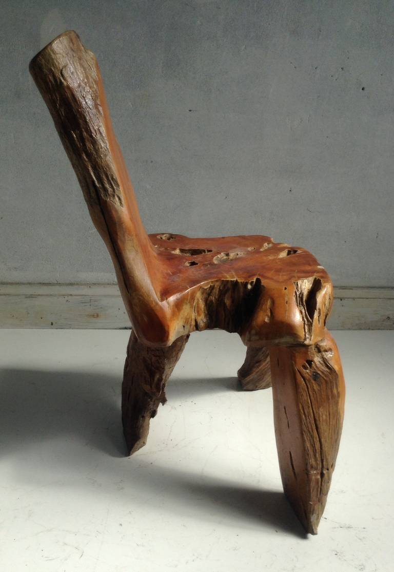 Exceptional Modernist Organic Burl Wood Chair For Sale at 1stDibs ...