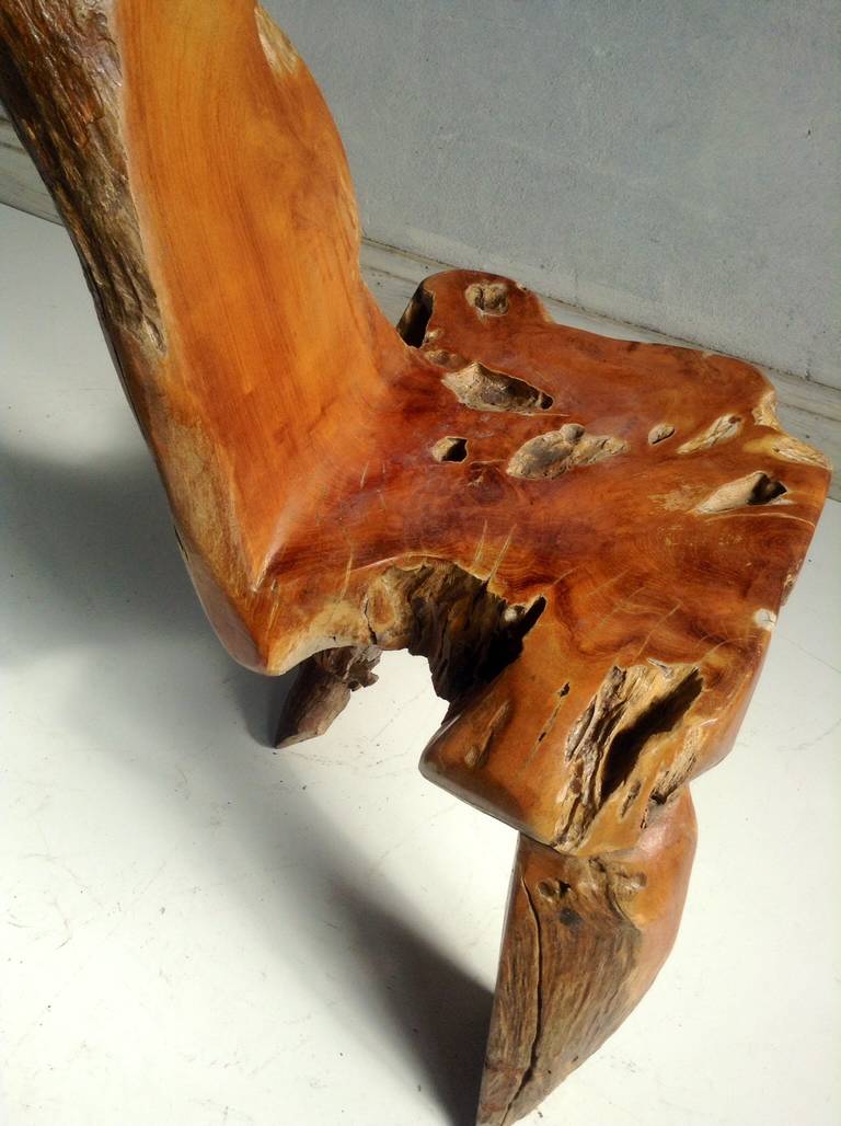 Exceptional Modernist Organic Burl Wood Chair For Sale at 1stDibs ...