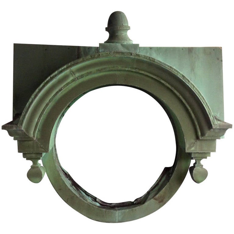 Monumental Architectural Copper Cupola Window, circa 1904 at 1stDibs