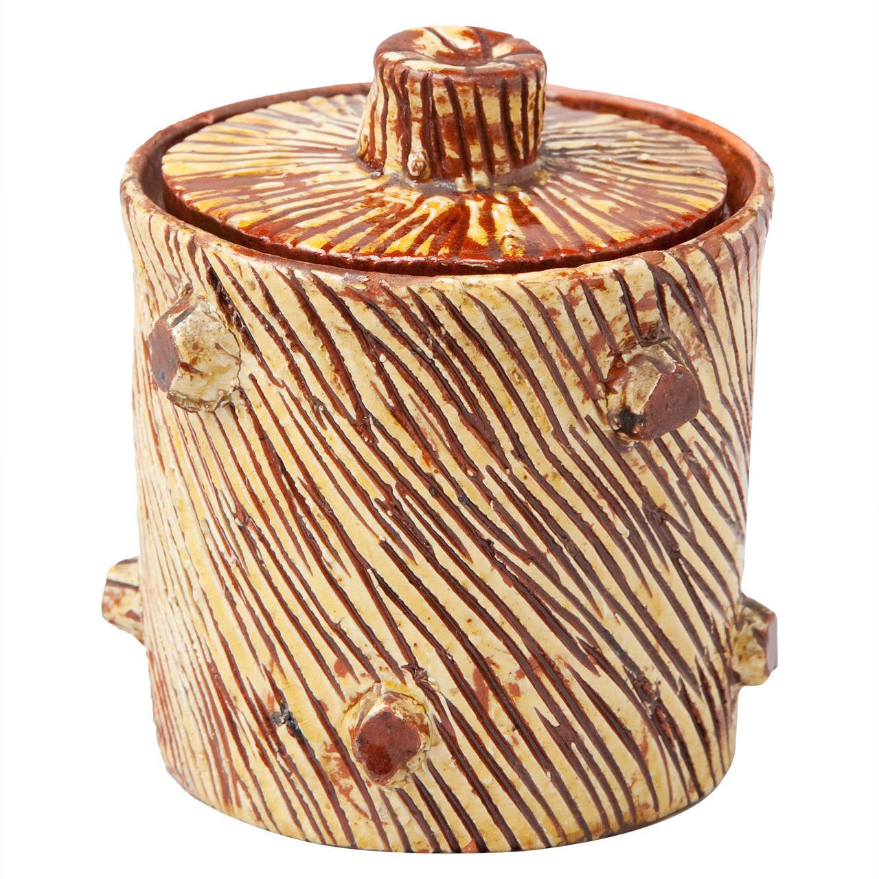 Rare Slipware-Scraffito Honey Pot from Sussex For Sale at 1stDibs