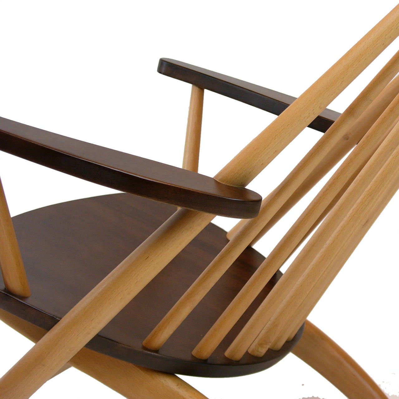 Pair of Stunning Handcrafted Tateishi Shoiji Lounge Chairs in Walnut ...