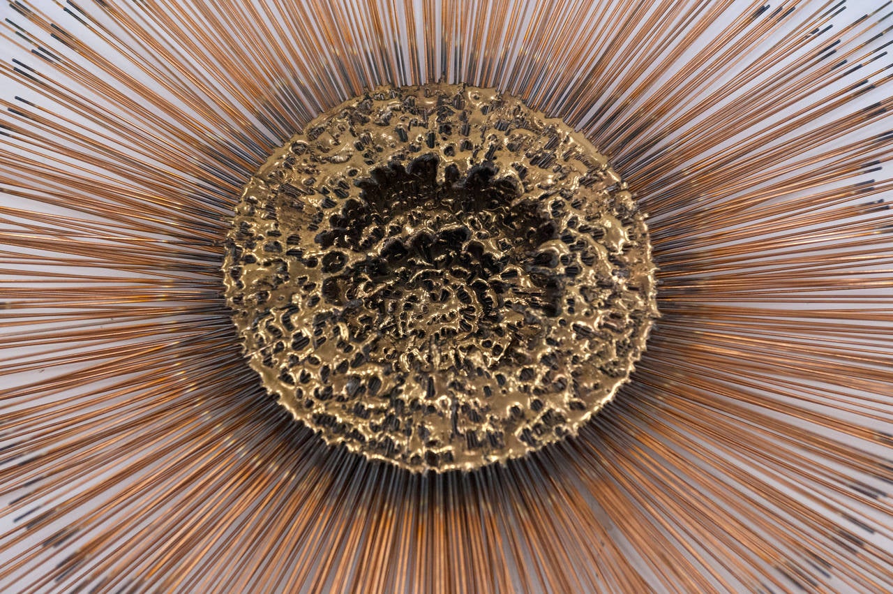 Dynamic Copper Sunburst Sculpture by William Friedle 1960s at 1stDibs