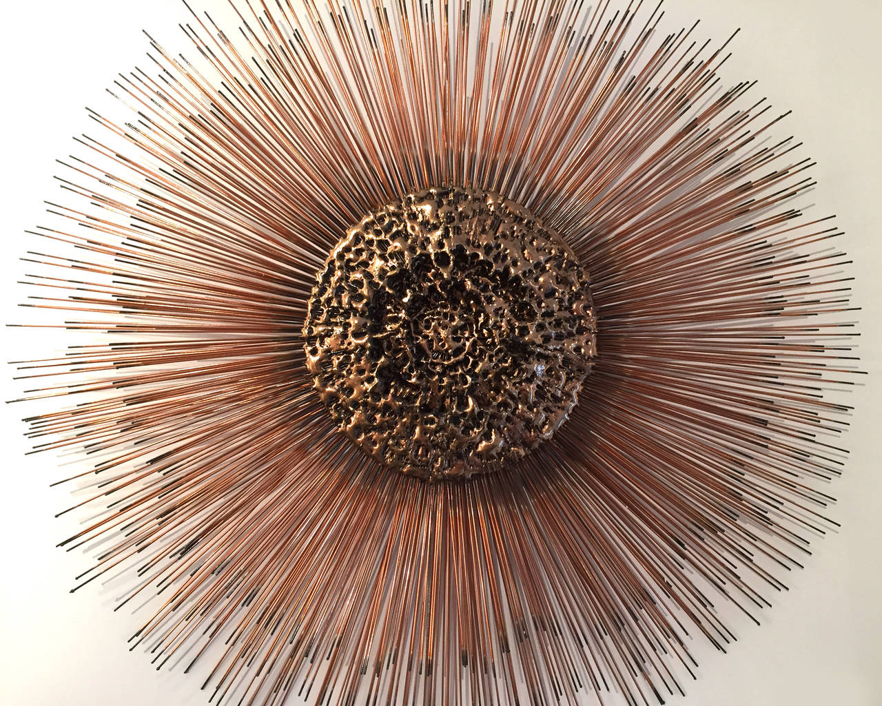 Dynamic Copper Sunburst Sculpture by William Friedle 1960s at 1stDibs