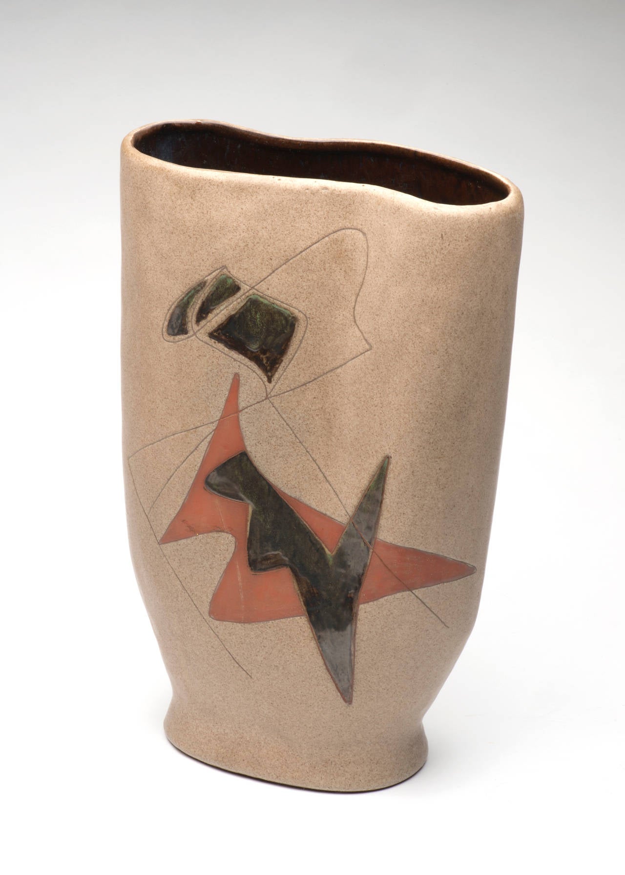 Marianna von Allesch Mid-Century Modern Abstract Studio Pottery Vase at ...