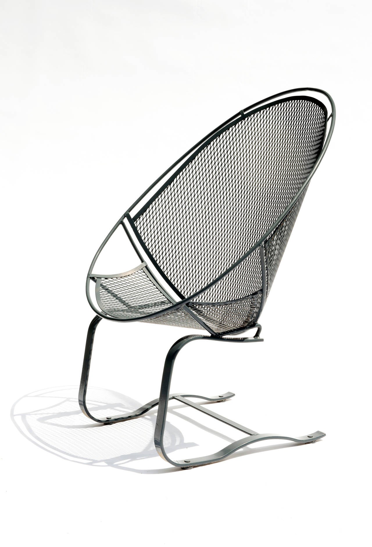 Salterini High Back Cantilevered Spring Base Lounge Chairs For Sale at ...