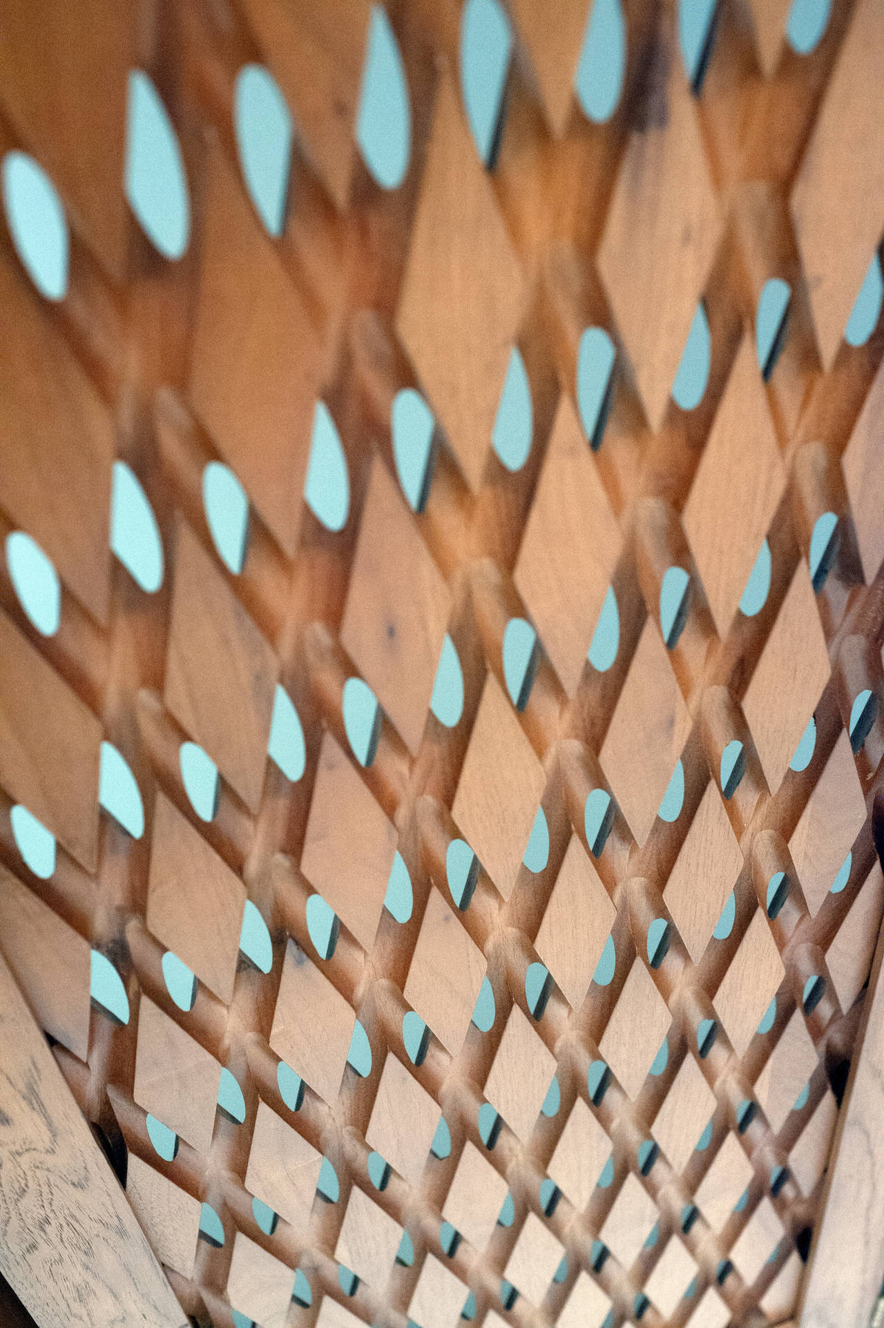 Large Mid-Century Modern Carved Wood Screen Privacy Room Divider at ...