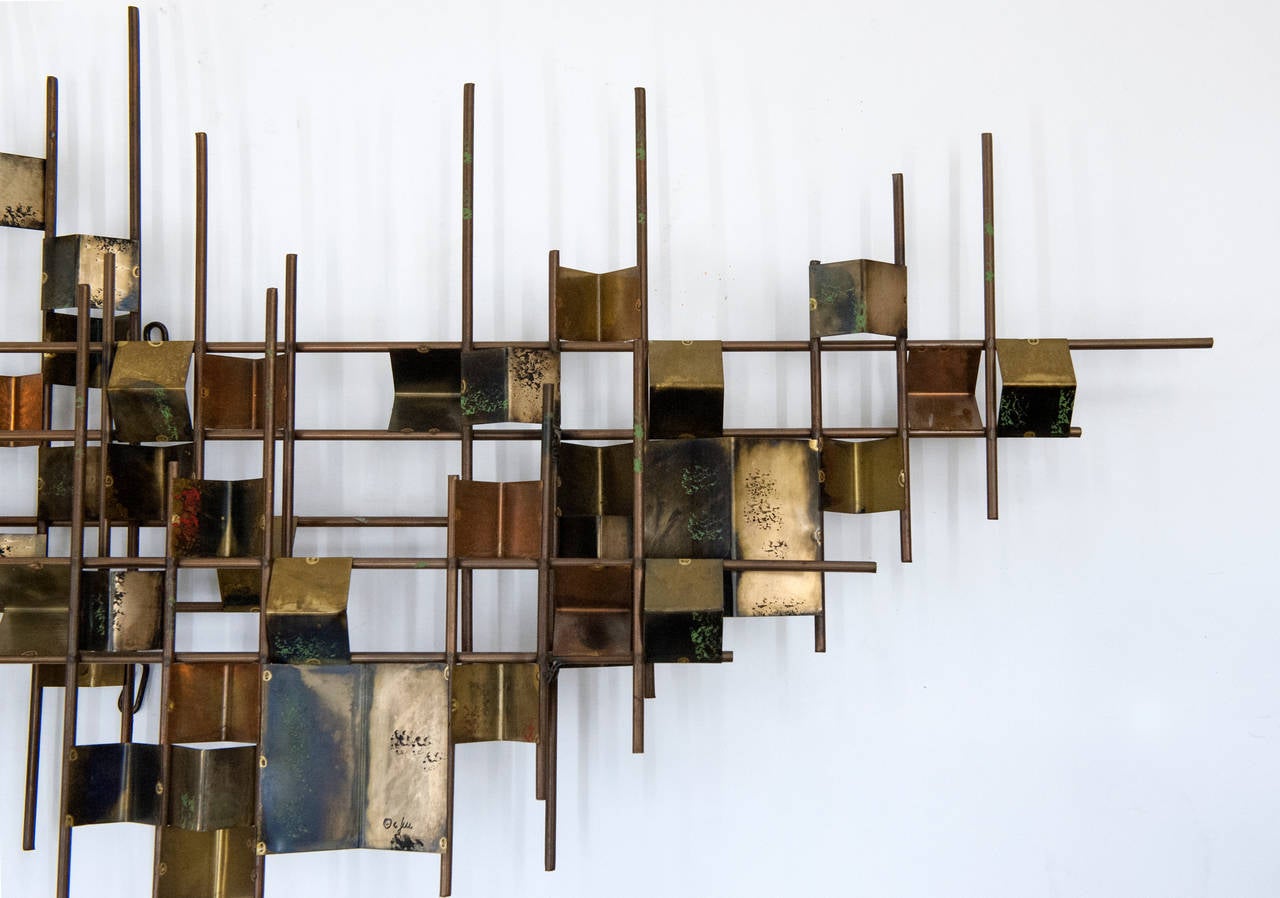 Curtis Jere abstract modern wall sculpture at 1stDibs