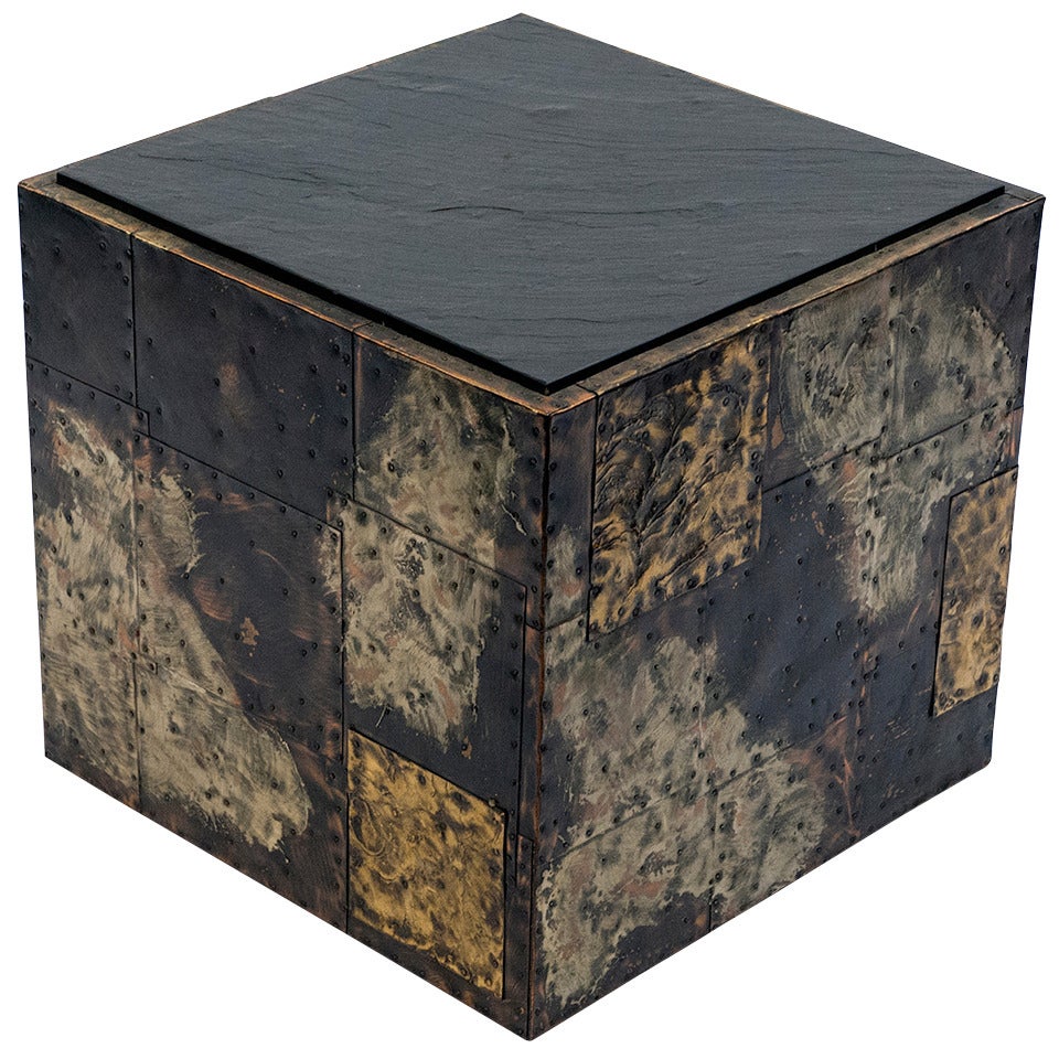Paul Evans Metal Patchwork Table at 1stDibs