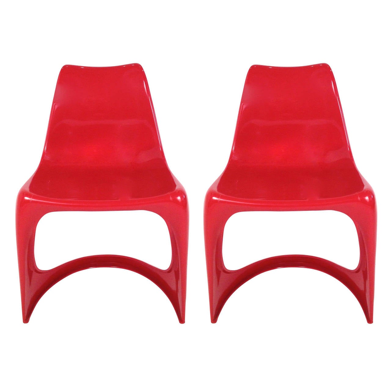 Pair of Molded Plastic Vintage Chairs at 1stDibs | vintage molded ...