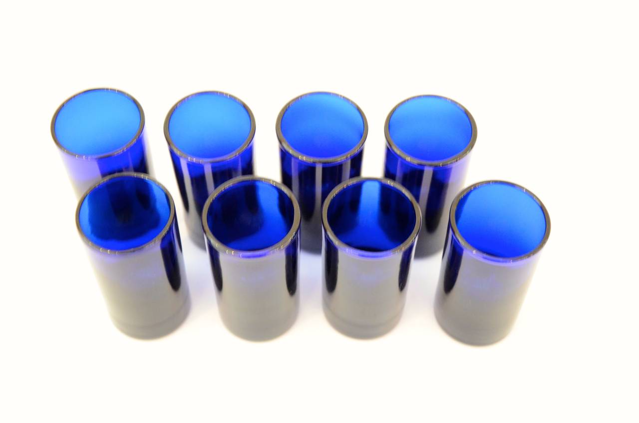 French Cobalt Blue Set of Eight Shot Glasses at 1stDibs | cobalt blue ...