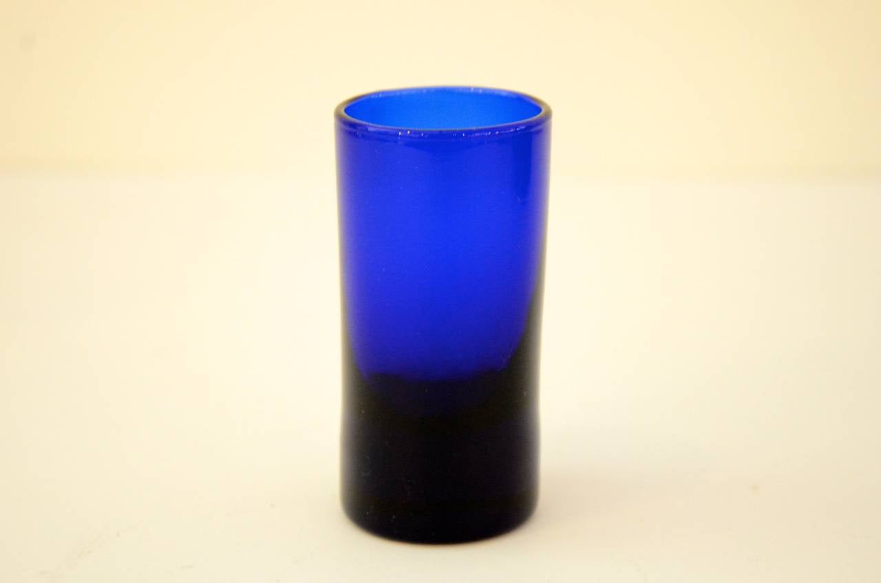French Cobalt Blue Set of Eight Shot Glasses at 1stDibs | cobalt blue ...
