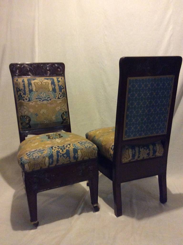 Romanesque ARTS AND CRAFTS side chairs at 1stDibs