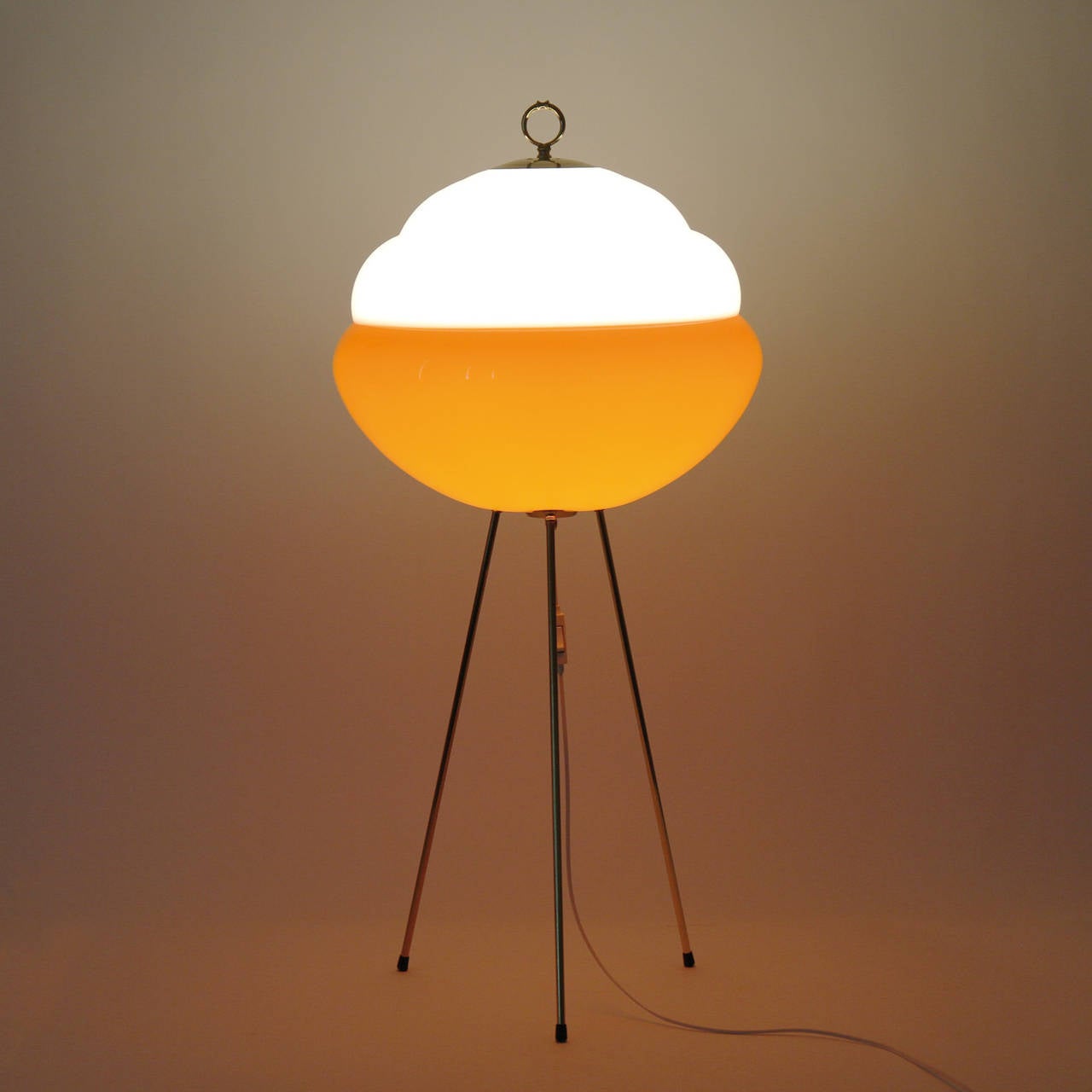 Italian Perspex and Brass Floor Lamp in the Style of Gio Ponti at 1stDibs
