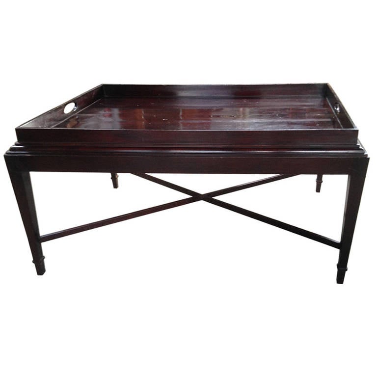 Barbara Barry Baker Mahogany Java Tray Coffee Table at 1stDibs