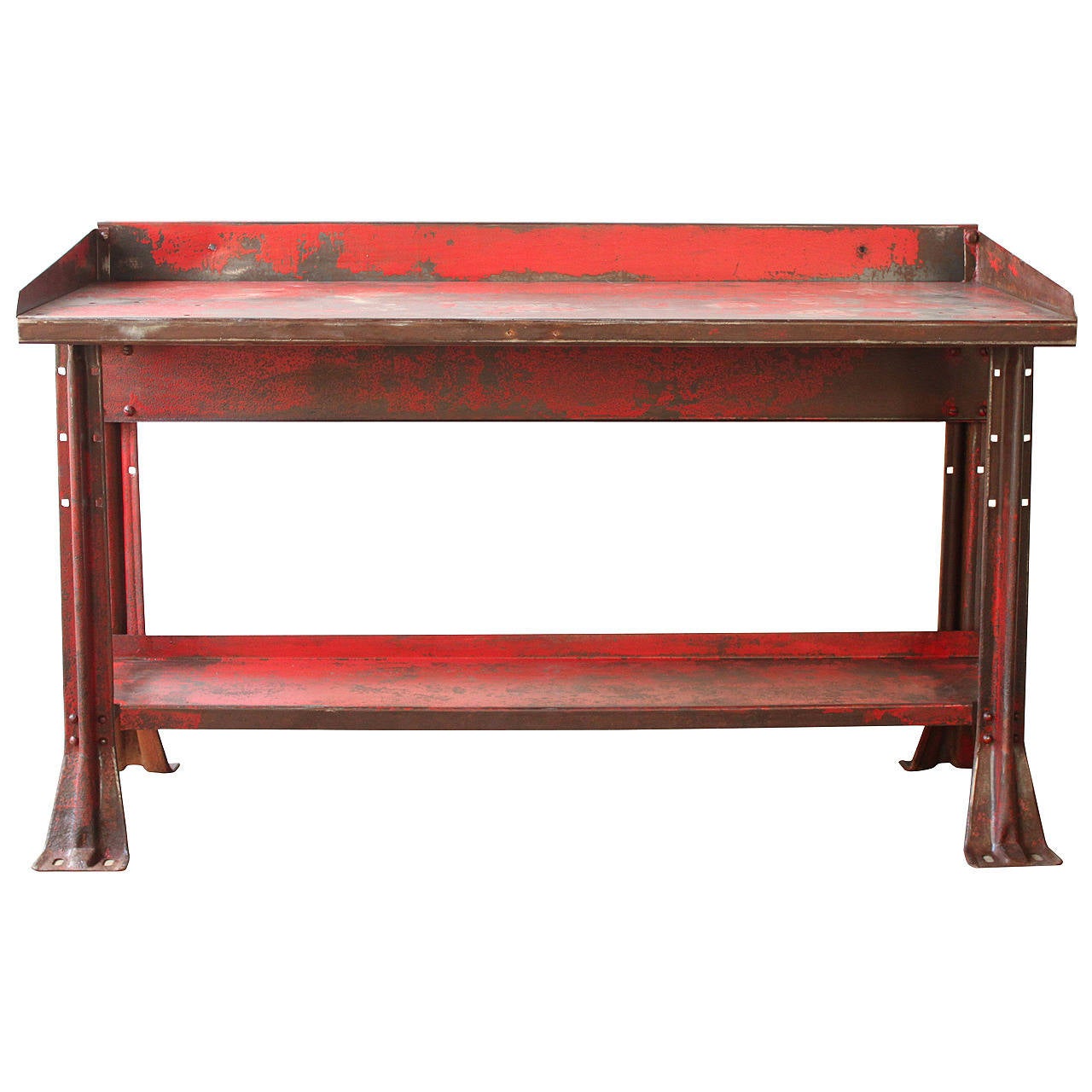 Industrial Factory Table at 1stDibs