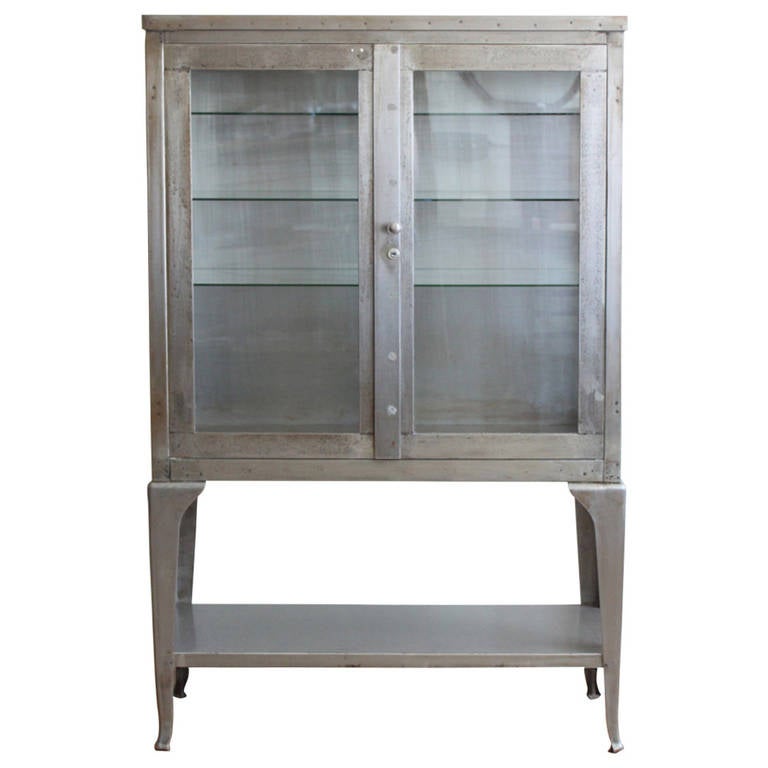 Industrial Metal Medical Cabinet at 1stDibs