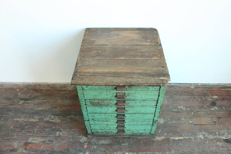 Eight Drawer Green Flat File at 1stDibs