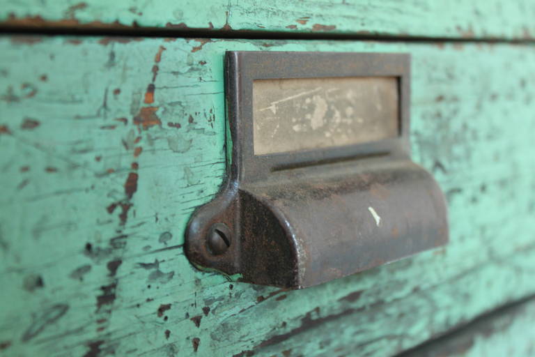Eight Drawer Green Flat File at 1stDibs