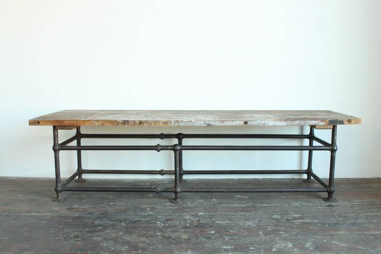 Industrial Work Table at 1stDibs