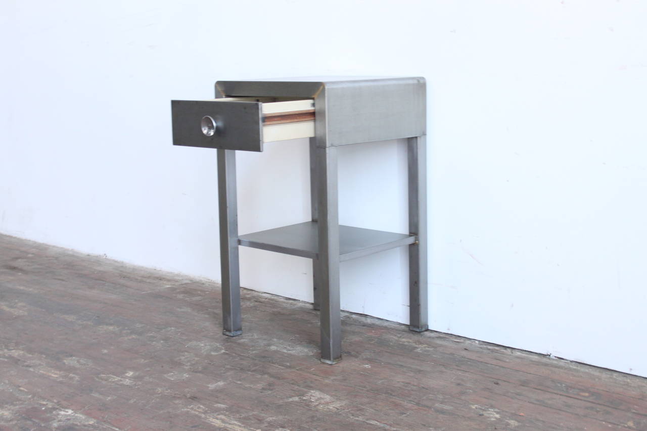 Industrial Metal Nightstand at 1stDibs