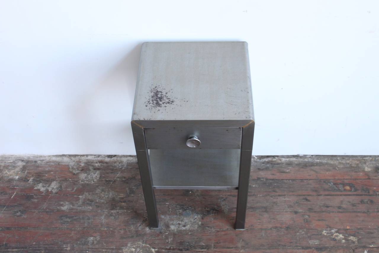 Industrial Metal Nightstand at 1stDibs
