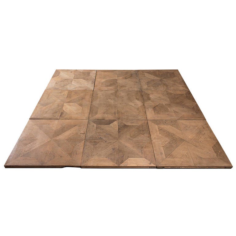 A large Quantity of 19th c. Viennese Oak Diagonal Star Parquet For Sale ...