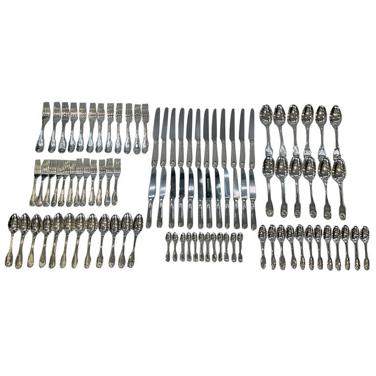 Fiddle Thread Shell Flatware Suite, London 1807-1855, Mainly Eley ...