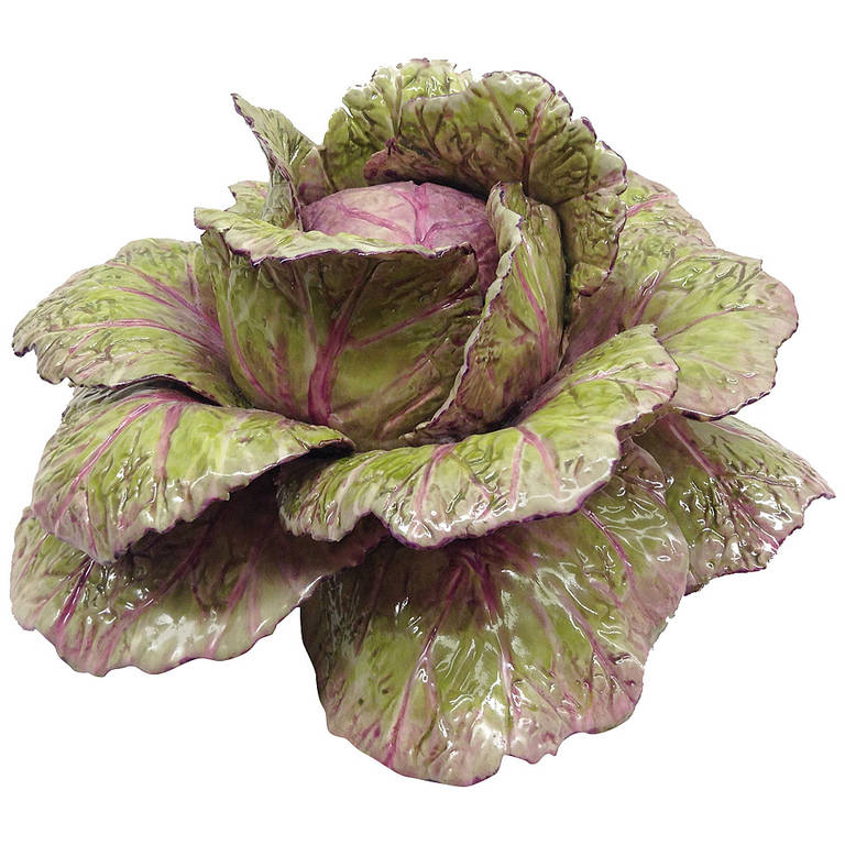 Large Cabbage Porcelain Centerpiece For Sale at 1stDibs