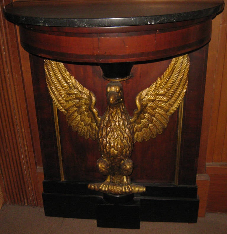 19th Century American Federal Style Mahogany Console Table at 1stDibs