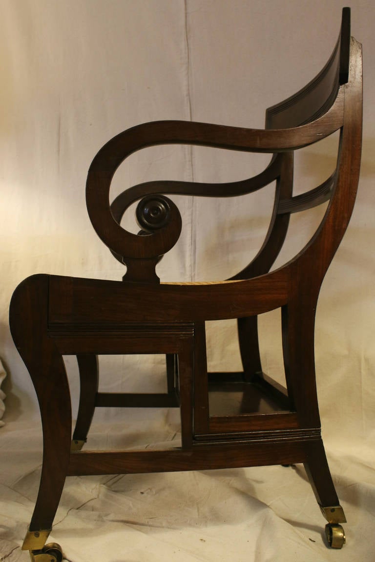 19th Century Regency Mahogany Metamorphic Library Chair at 1stDibs