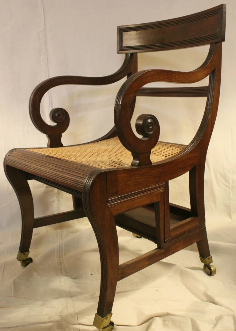 19th Century Regency Mahogany Metamorphic Library Chair at 1stDibs
