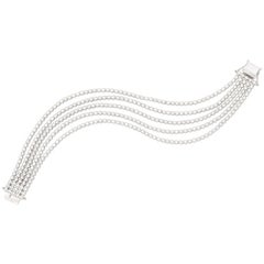 Five-Row Flexible Diamond Bracelet at 1stDibs | flexible diamond bracelets