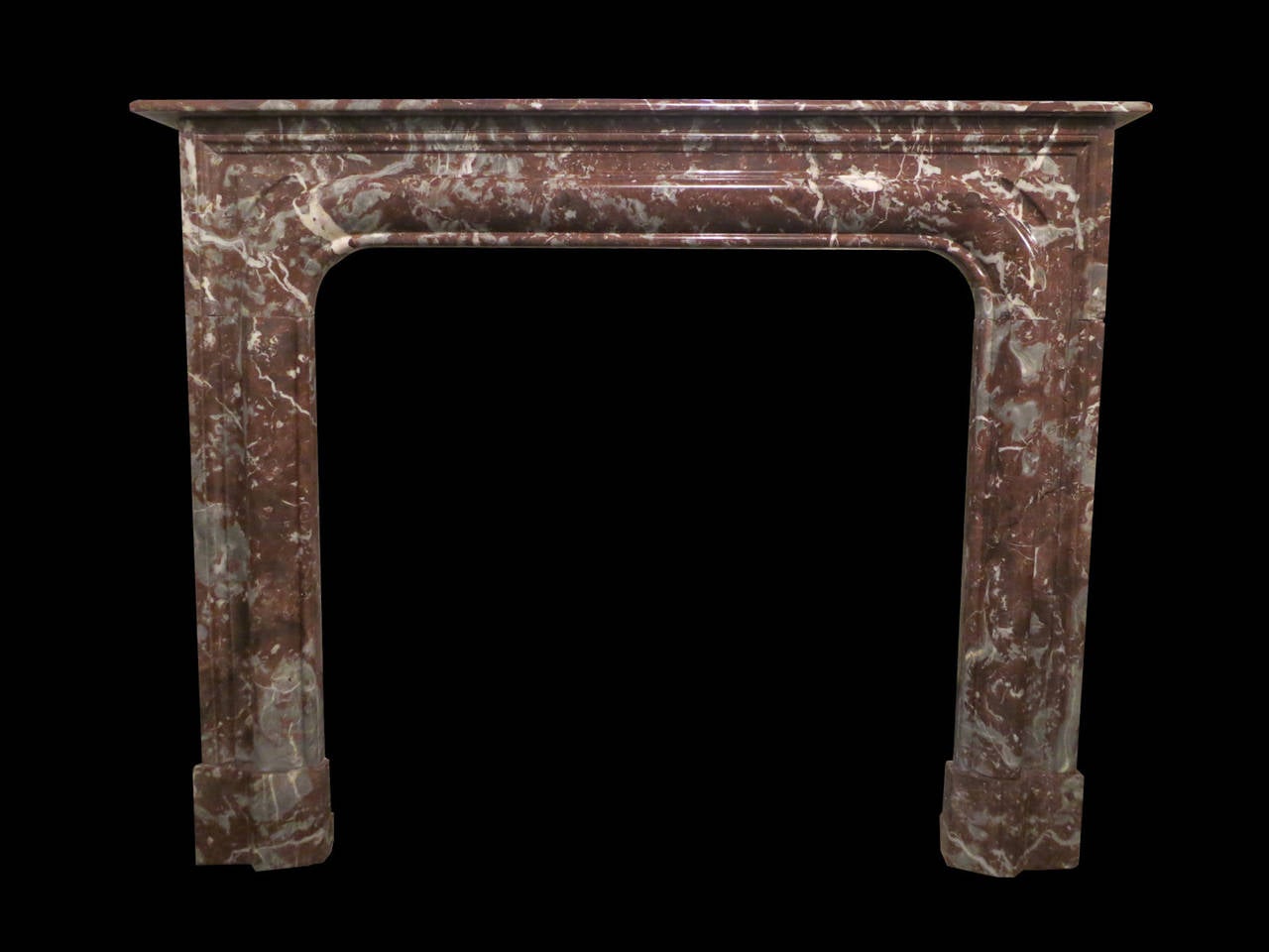 19th Century Red Rouge Royal French Marble Fireplace Mantel at 1stDibs