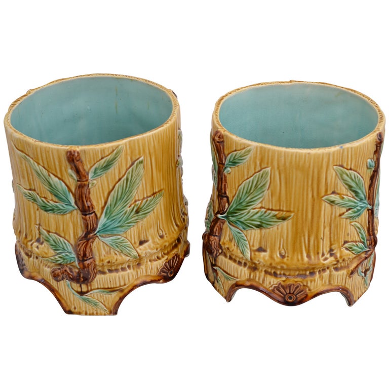 Two Nice Ceramic Flower Pots For Sale at 1stDibs