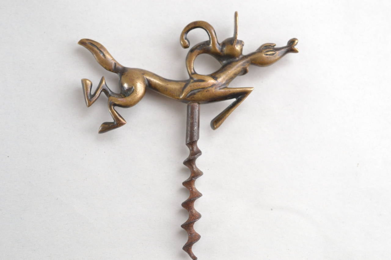 Beautiful and Rare Hagenauer Cork Screw For Sale at 1stDibs