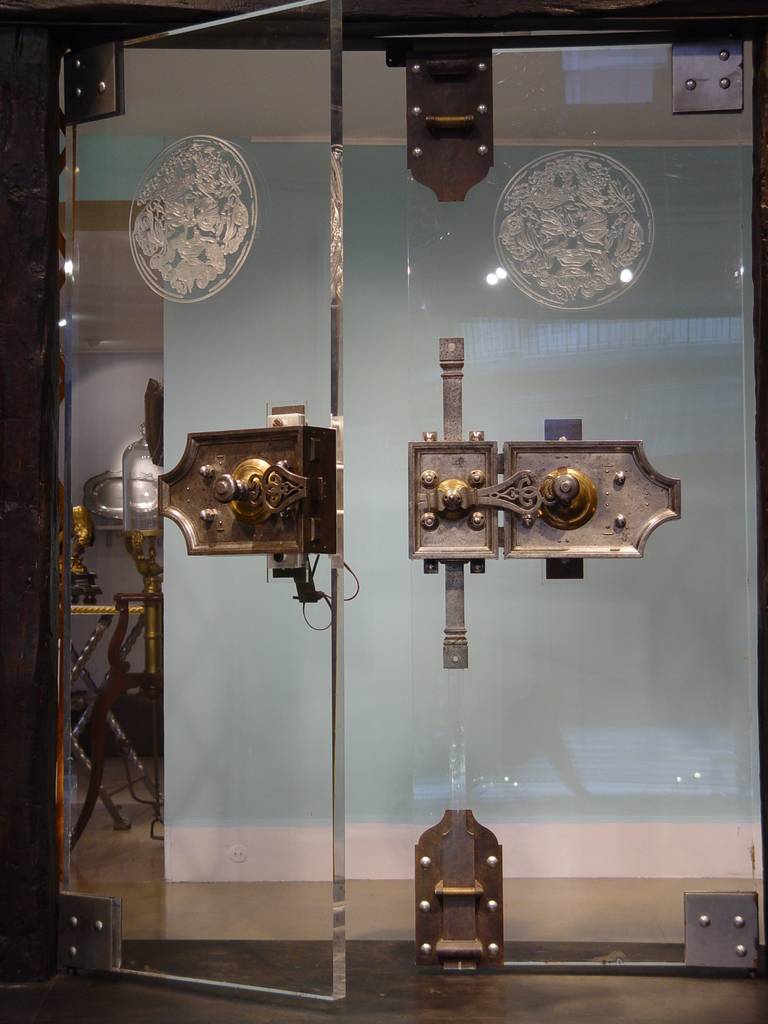 Exceptional Lucite Doors with 18th Century Secret Lock at 1stDibs