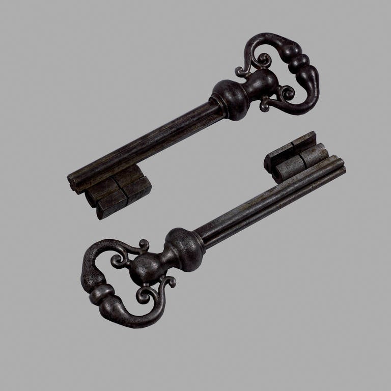 Exceptional Lucite Doors with 18th Century Secret Lock at 1stDibs