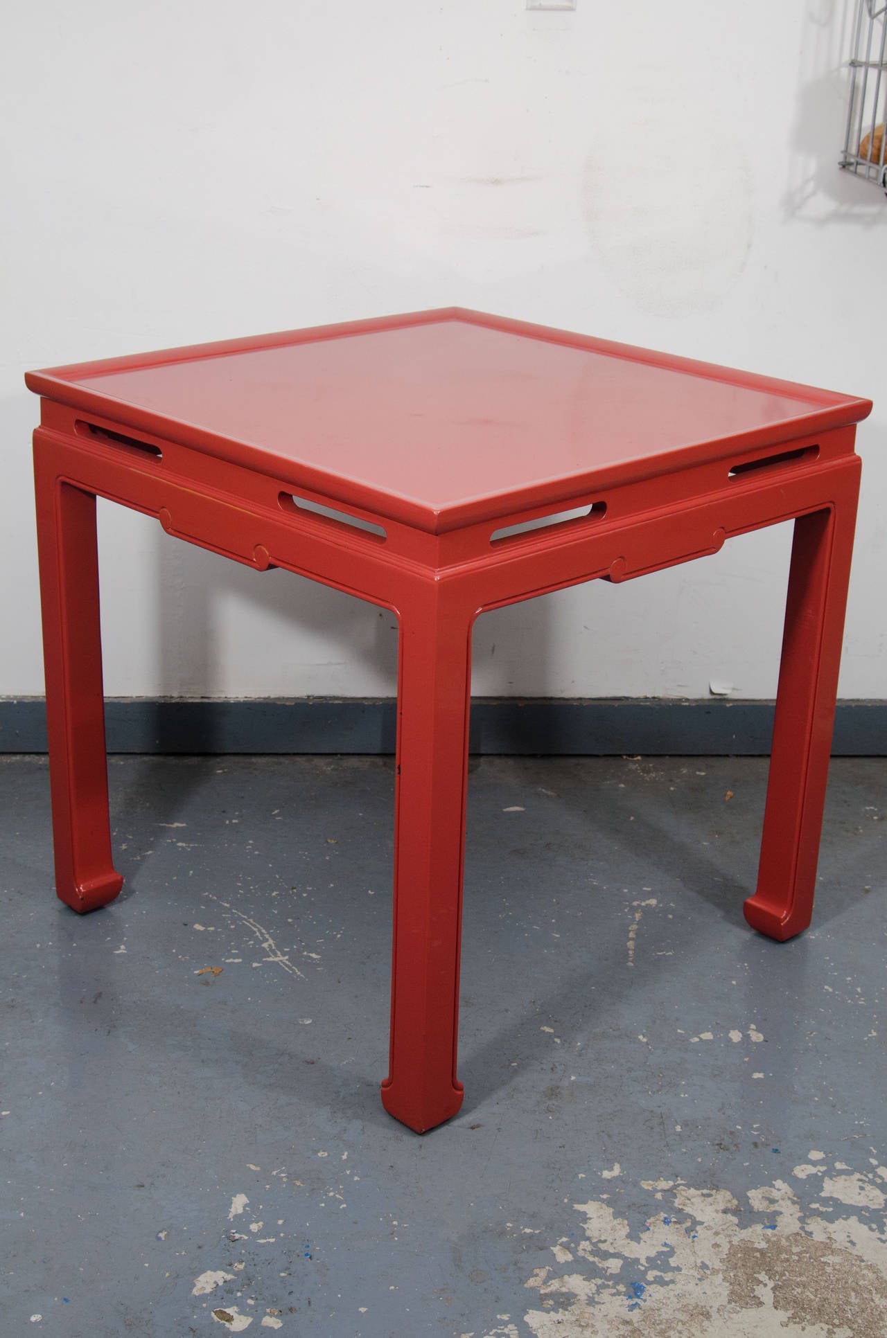 Chinese Red Custom Asian Style Games Table at 1stDibs