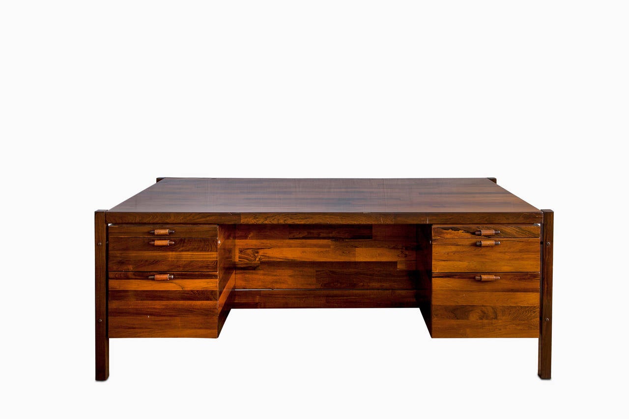 Jorge Zalszupin Jacaranda Desk For Sale at 1stDibs