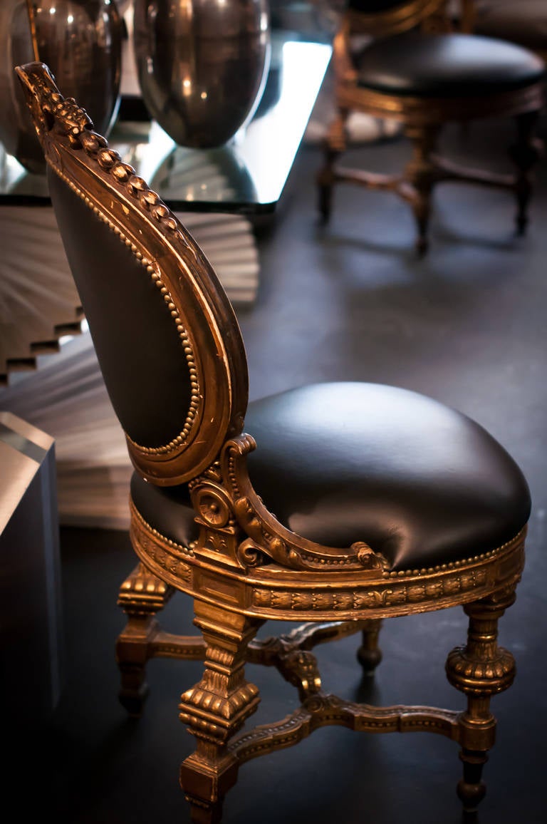 Rare Pair of Elaborately Carved Baroque Hall Chairs, Italy, 19th ...