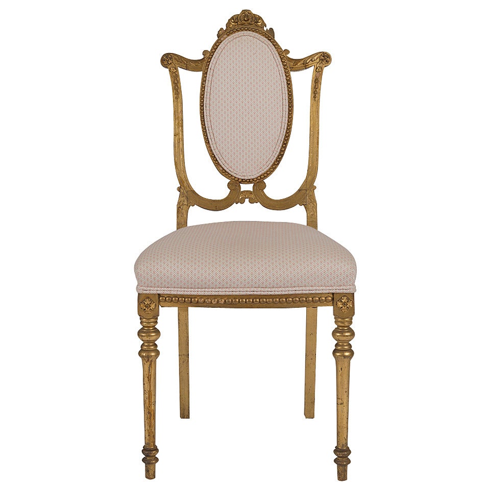 Giltwood Ballroom Chair at 1stDibs