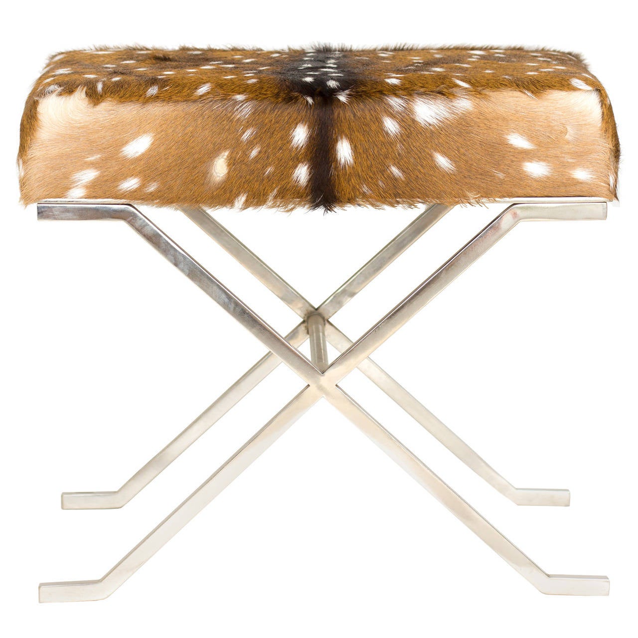 Antelope Hide Jean-Michel Frank Style Iron Bench at 1stDibs | antelope ...