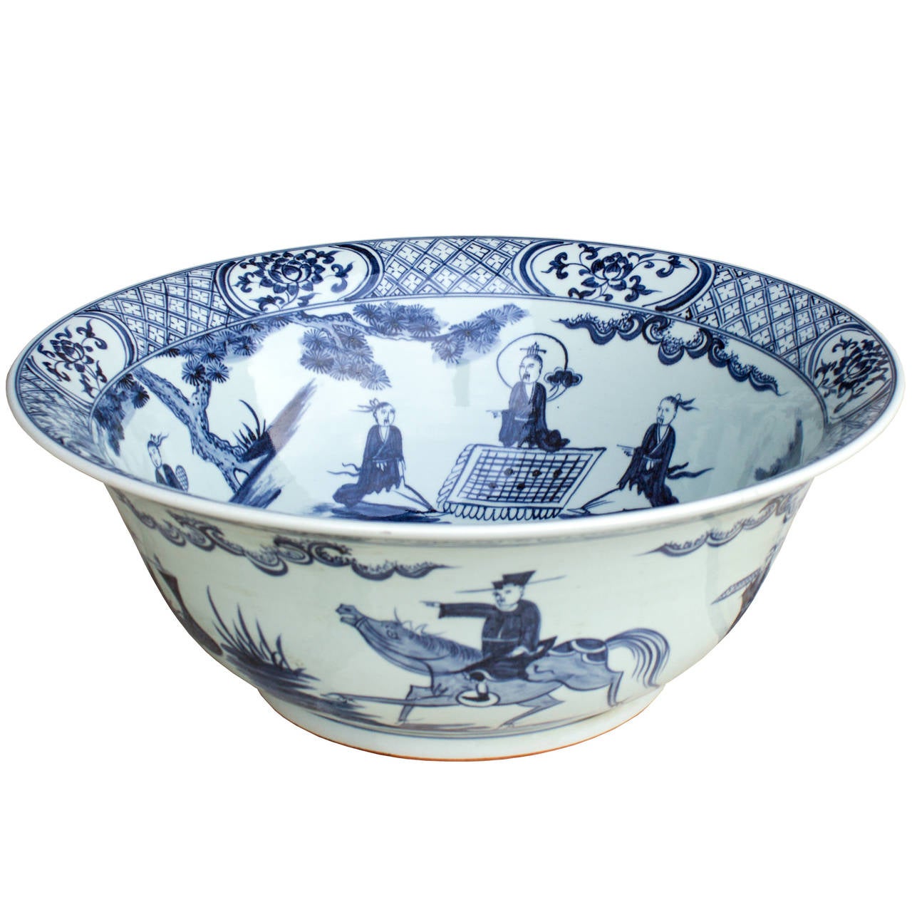 Chinese Blue and White Colossal Bowl at 1stDibs