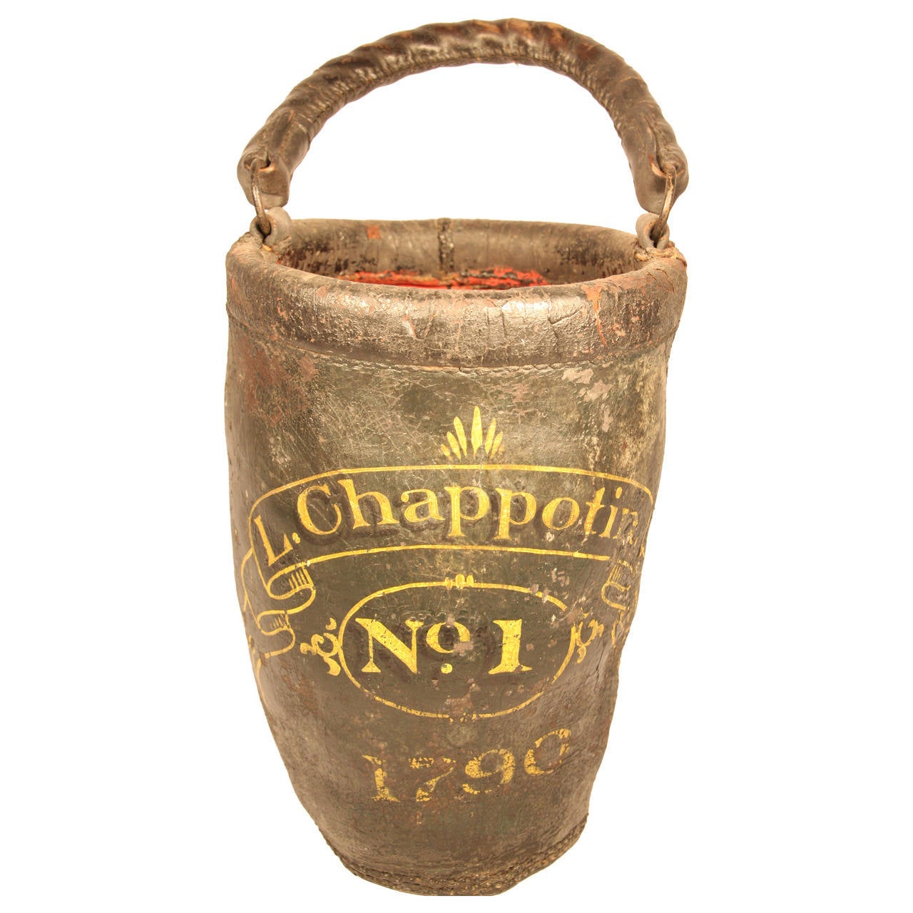 18th Century New England Leather Fire Bucket at 1stDibs