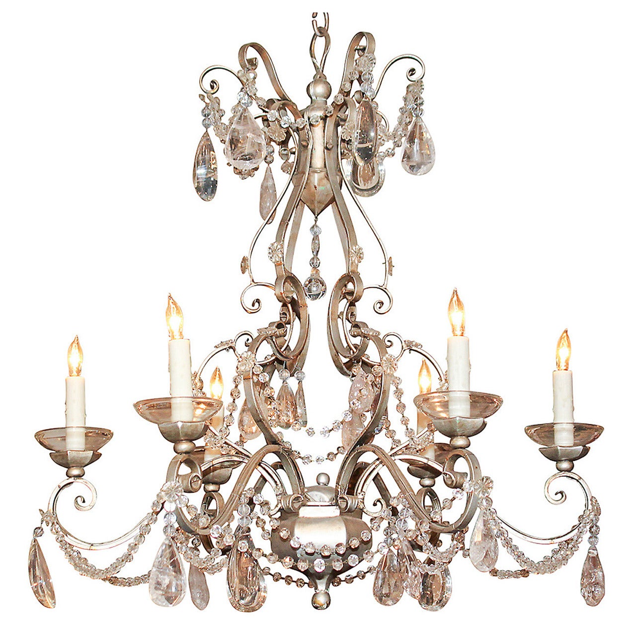 Rock Crystal Chandelier at 1stDibs