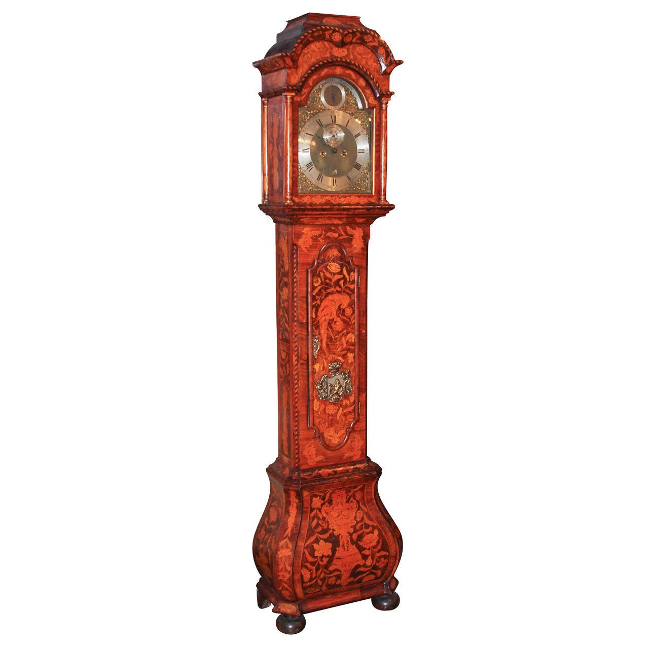Exceptional 19th c. Dutch Marquetry Grandfather Clock at 1stDibs ...