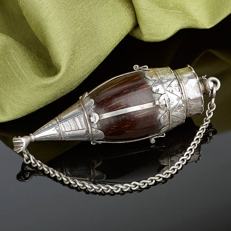 Silver Powder Flask For Sale at 1stDibs