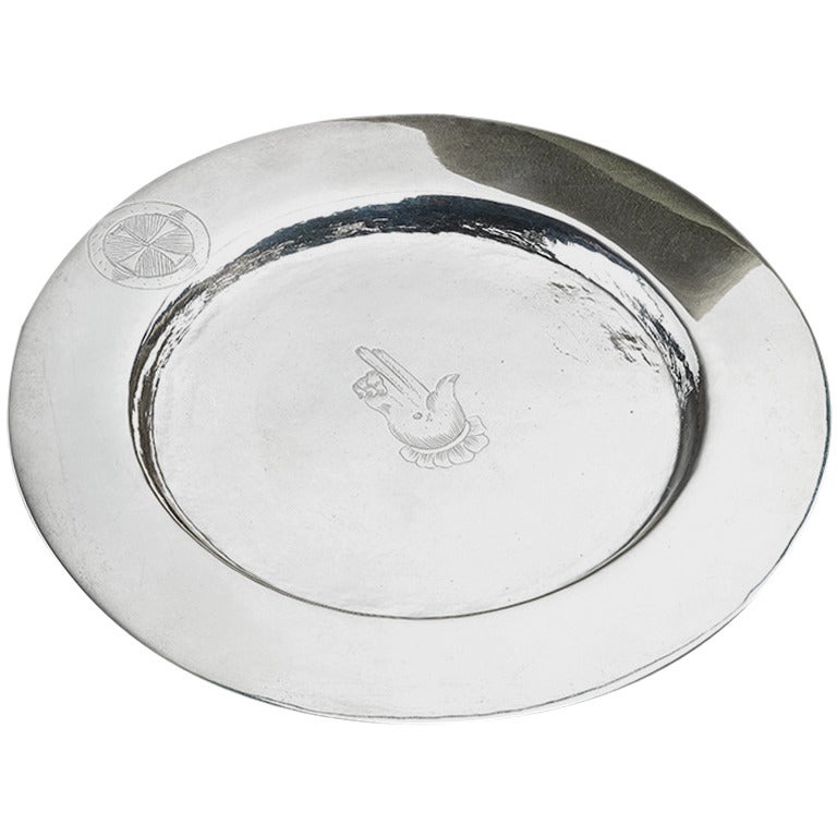 Rare 17th Century Norwegian Silver Paten at 1stDibs