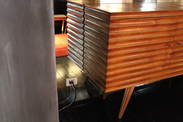 Pair of Midcentury Durmast Wood Italian Sideboards, 1940s at 1stDibs