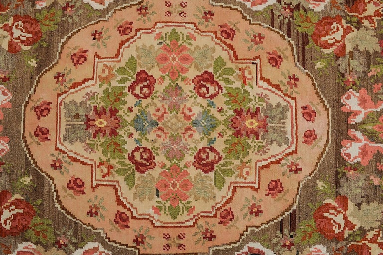 Floral Vintage Kilim Rug Like a Garden For Sale at 1stDibs | authentic ...